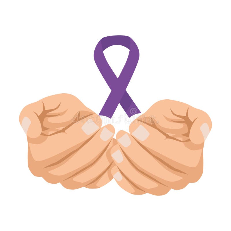 Epilepsy Day Support Purple Ribbon Stock Vector - Illustration of care ...