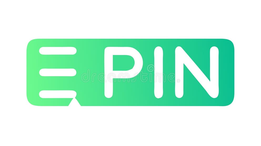 EPIN Text Icon. Electronic Pin Security. Vector Design Generative AI ...