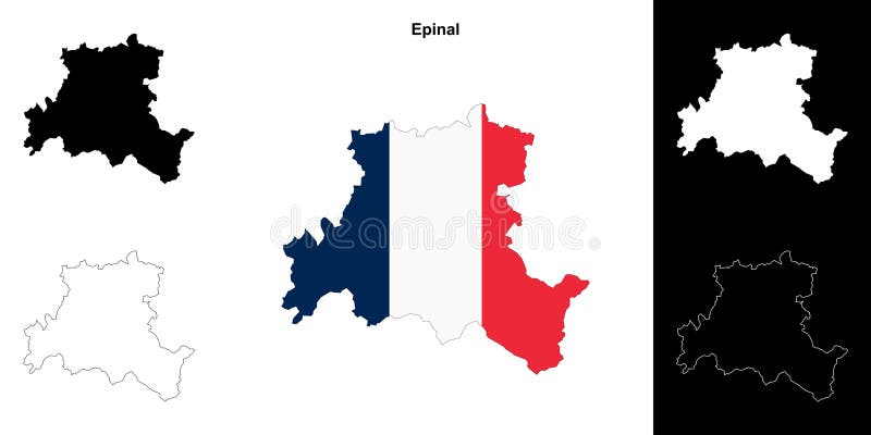 Epinal outline map stock vector. Illustration of outline - 361898600