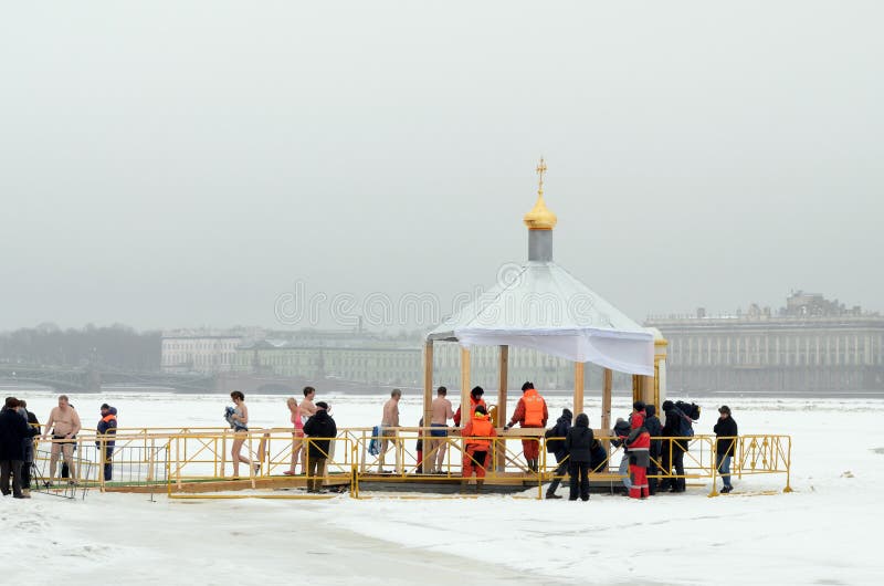 Epiphany Bathing in the River. Editorial Photo - Image of feast ...
