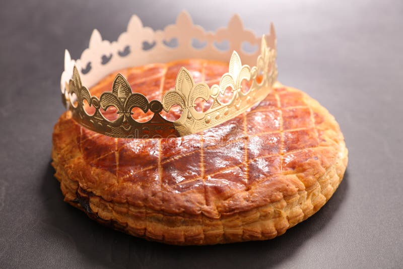 Epiphany cake with crown stock photo. Image of french - 127378482