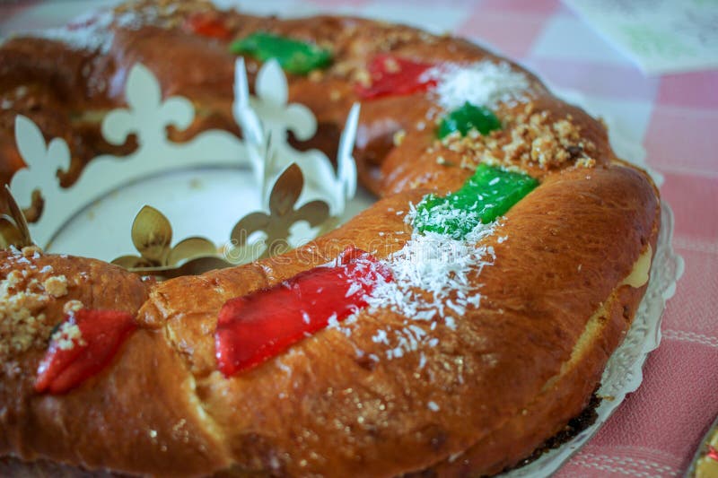 Epiphany Cake is a Tradition in Spain Stock Photo - Image of bread ...