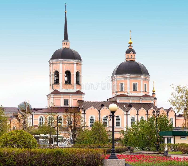The Epiphany Cathedral in Tomsk Stock Photo - Image of building, cross ...
