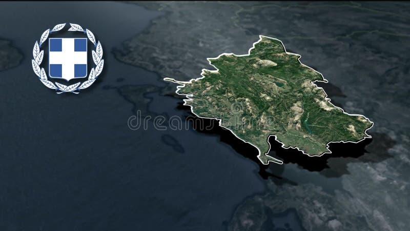 Epirus - Physical Map of the Globe Animation Map Stock Video - Video of ...