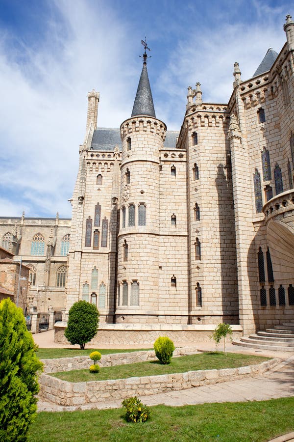The Episcopal Palace in Astorga Stock Image - Image of architect ...