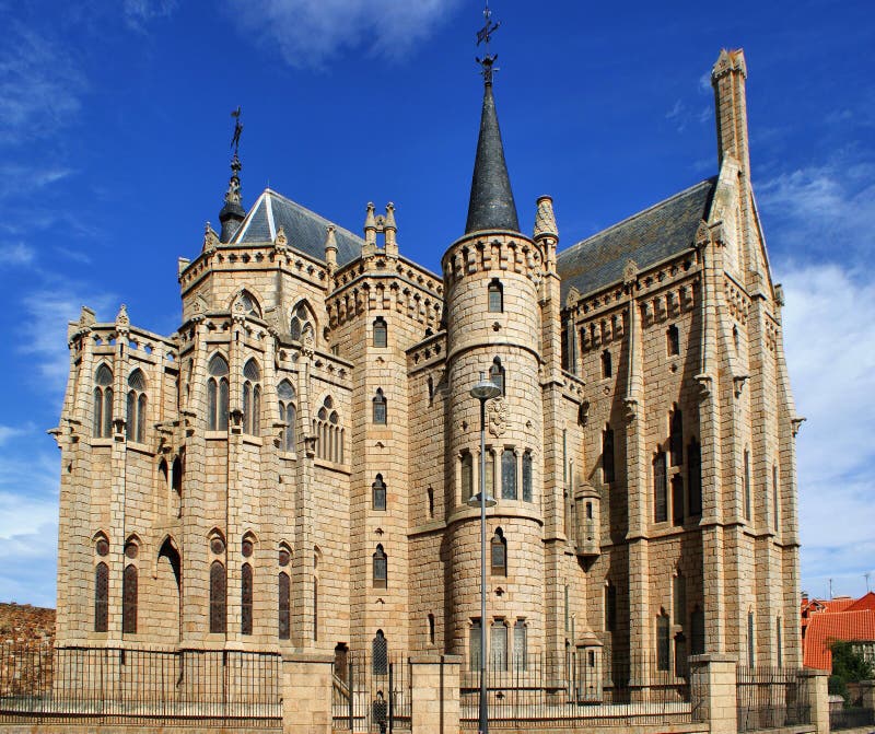 Episcopal Palace in Astorga Stock Image - Image of castle, monument ...