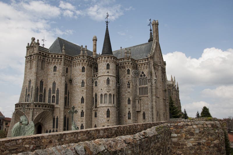 Episcopal Palace, Astorga stock image. Image of james - 34062651