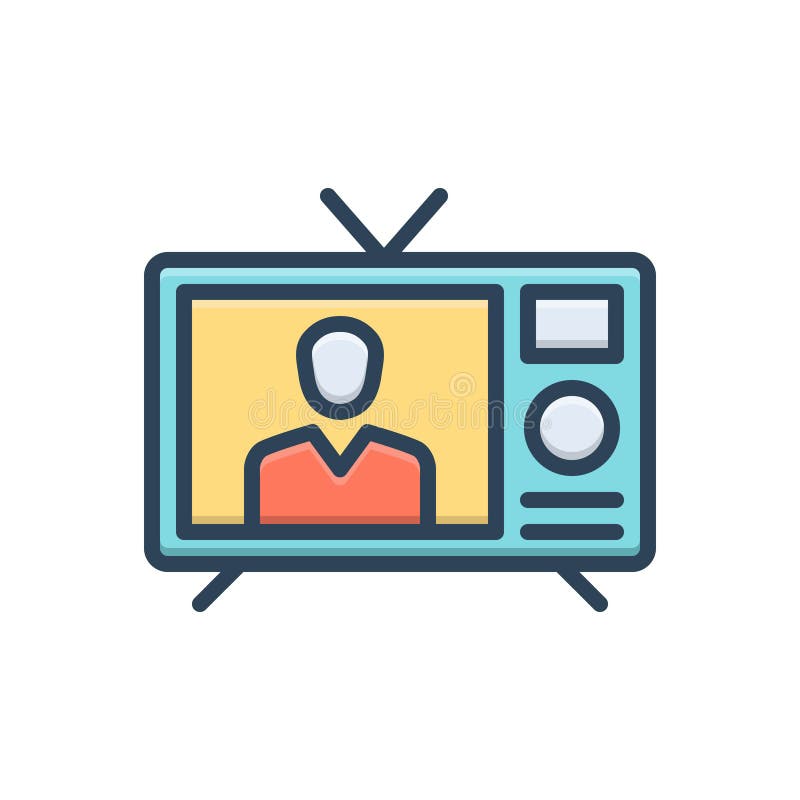 Color Illustration Icon for Episode, Tv and Entertainment Stock Vector ...
