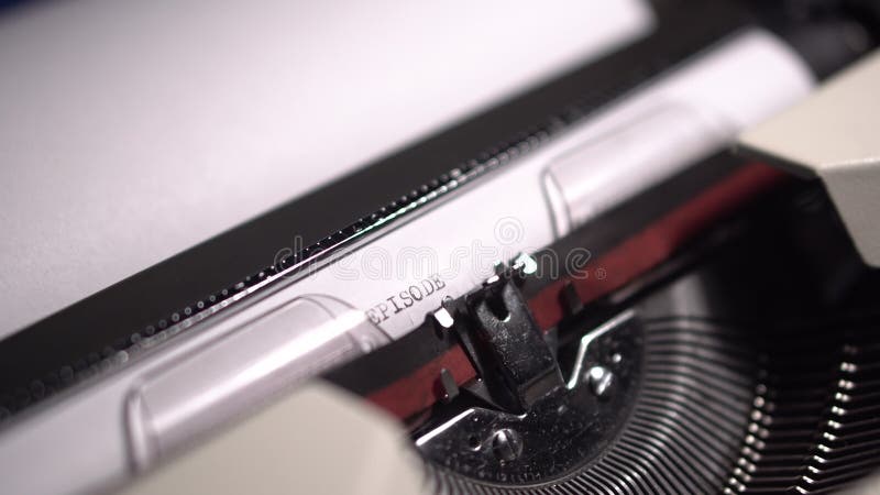 Episode 2, Typing on Vintage Typewriter, Starting Script or Screenplay ...