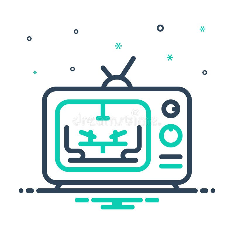 Mix Icon for Episodes, Television and Ancient Stock Vector ...