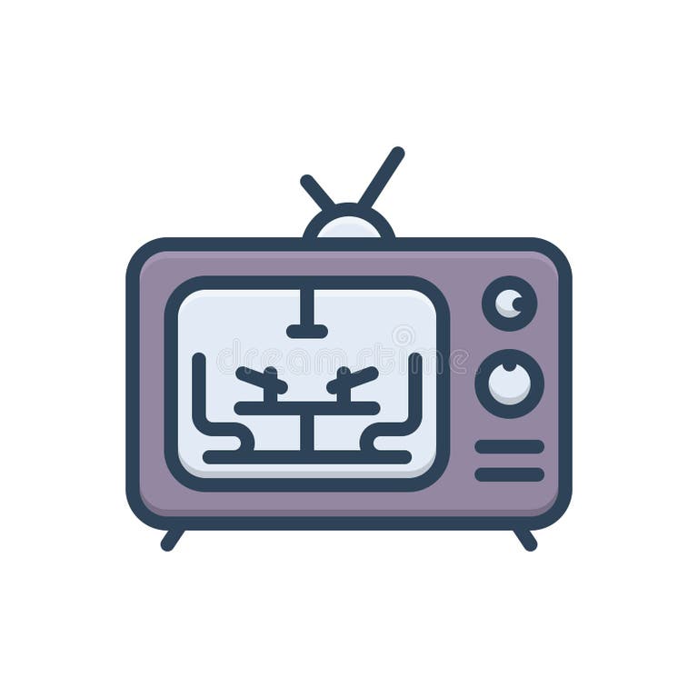 Color Illustration Icon for Episodes, Television and Ancient Stock ...