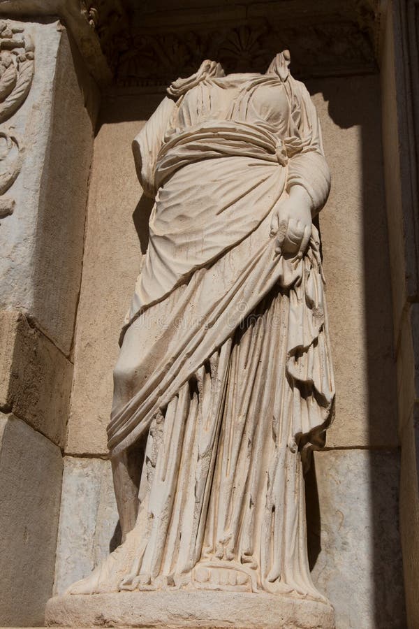 Episteme, Knowledge Statue in Ephesus Ancient City Stock Image - Image ...