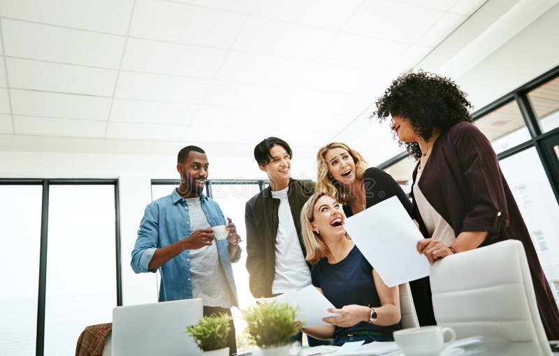 The Epitome of a Successful Collaboration. a Group of Colleagues Having ...