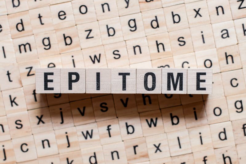 Epitome Word Concept on Cubes Stock Photo - Image of compact, note ...
