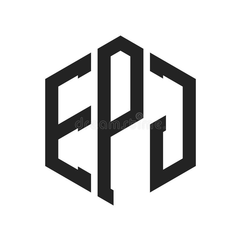 EPJ Logo Design. Initial Letter EPJ Monogram Logo Using Hexagon Shape ...