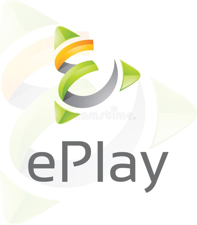 EPlay - Plantilla Del Logotipo Imagen editorial - Ilustración de ocio ...