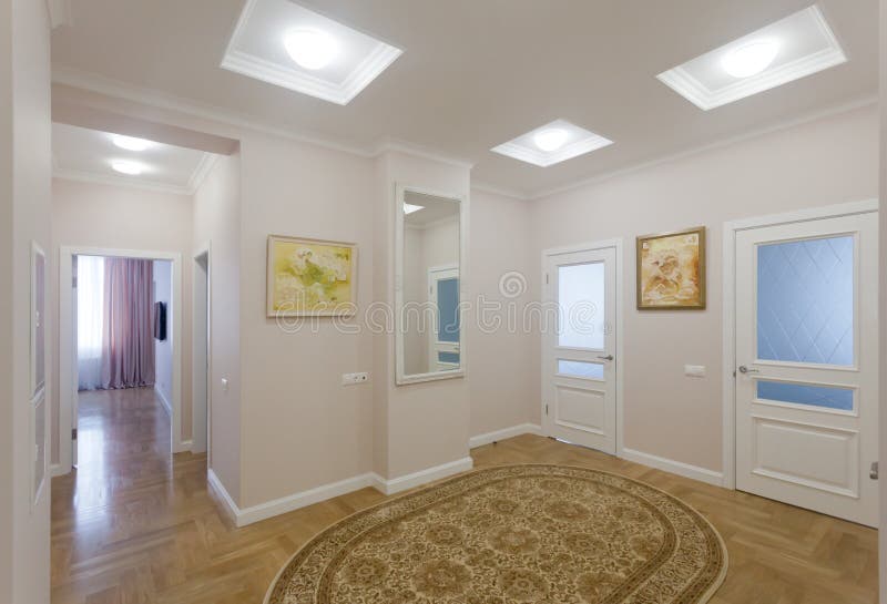 Epmty Minimalistic Interior Background, Hall of Modern Apartment with ...