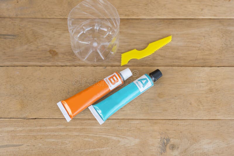 Epoxy Glue for Stick the Steel Part Stock Photo - Image of brand ...