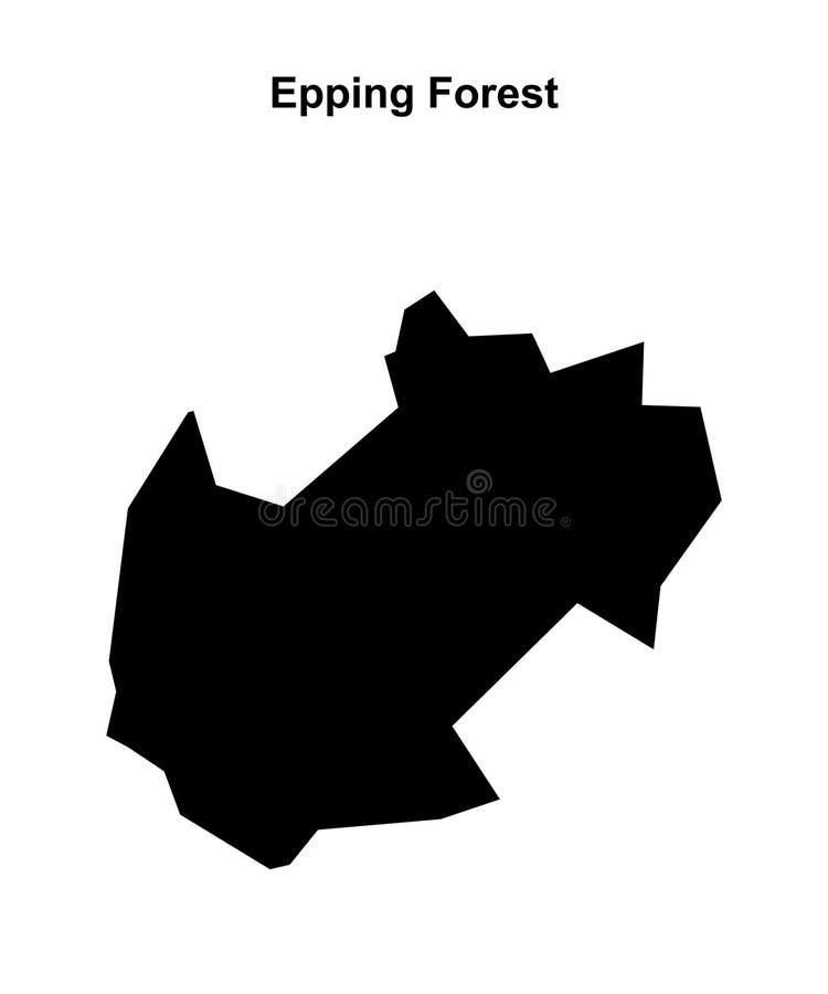 Epping Forest outline map stock vector. Illustration of boundary ...