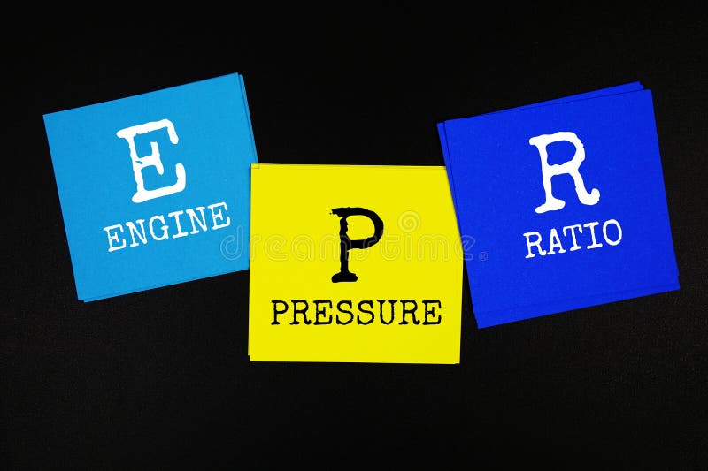 EPR - Engine Pressure Ratio Acronym Text on Sticky Note on Black ...