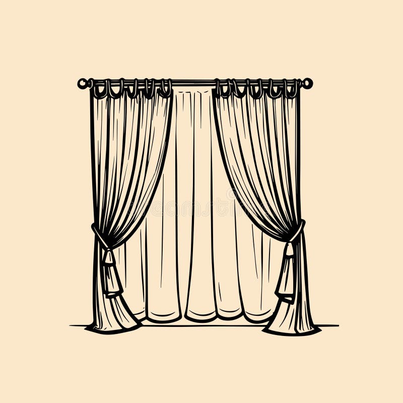 Decorative Curtain Design Vector for Home Interior, Fabric Pattern, and ...