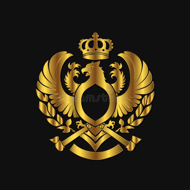 Decorative Luxury Shield Logo with Retro Crest Design Stock ...