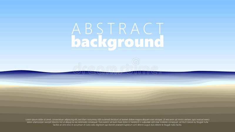 EPS10 Abstract Background. Stylized Sky, Ocean and Beach Stock Vector ...