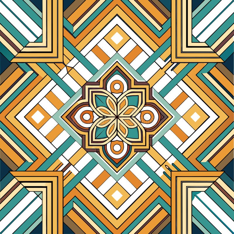 Abstract Classic Lines Pattern Seamless Design Background Stock Vector ...