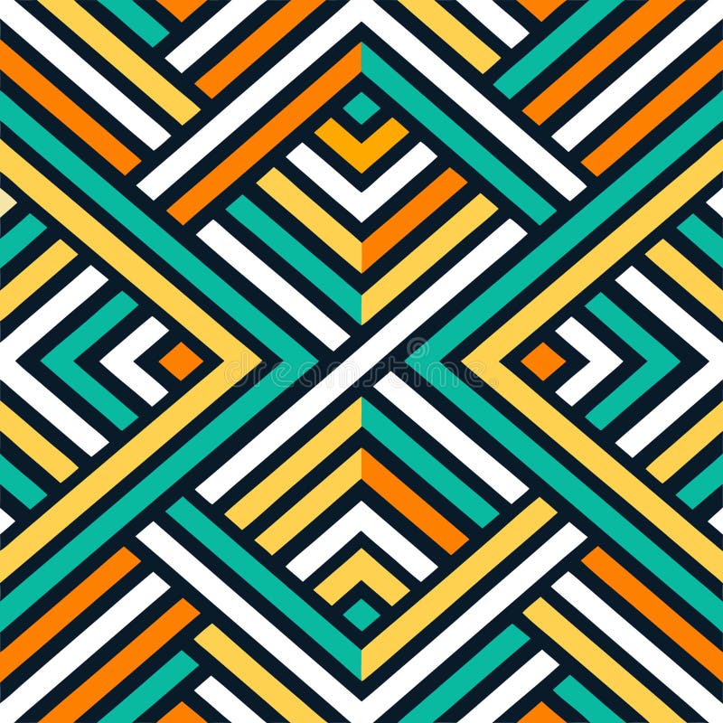 Abstract Classic Lines Pattern Seamless Design Background Stock ...