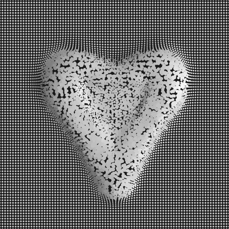 Eps 10. Abstract Composition of Particles in the Form of a Heart ...