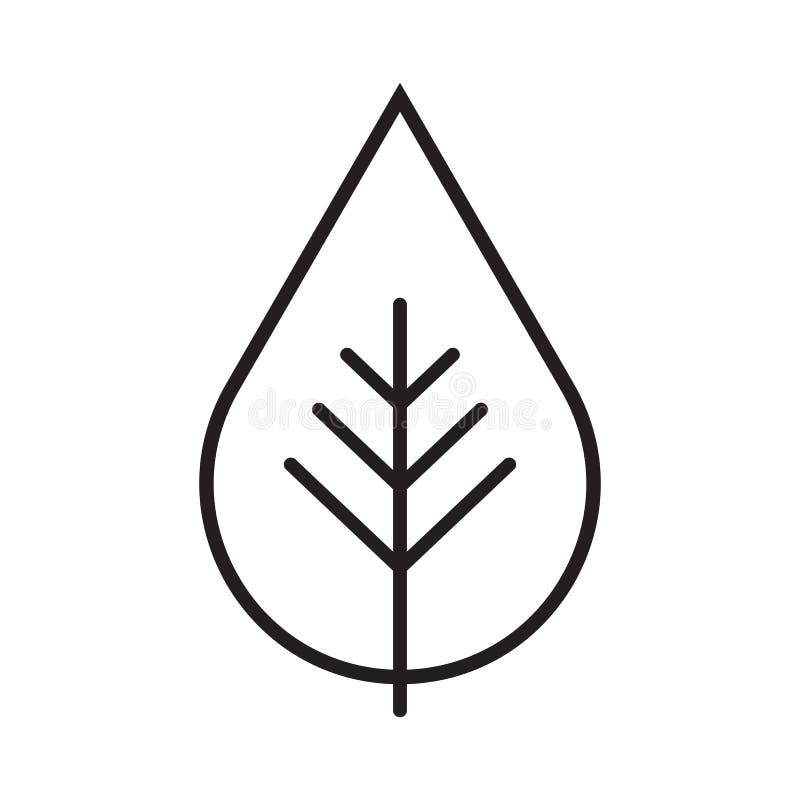 Eps10 Black Vector Leaf Line Icon Stock Illustration - Illustration of ...