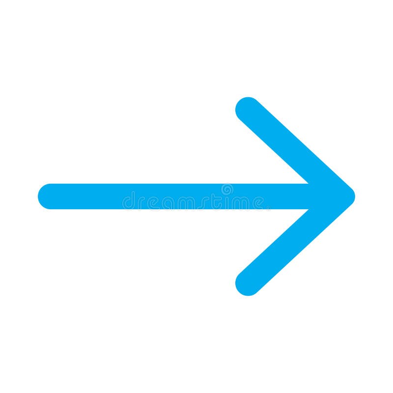 Eps10 Blue Vector Right Arrow Icon Stock Illustration - Illustration of ...