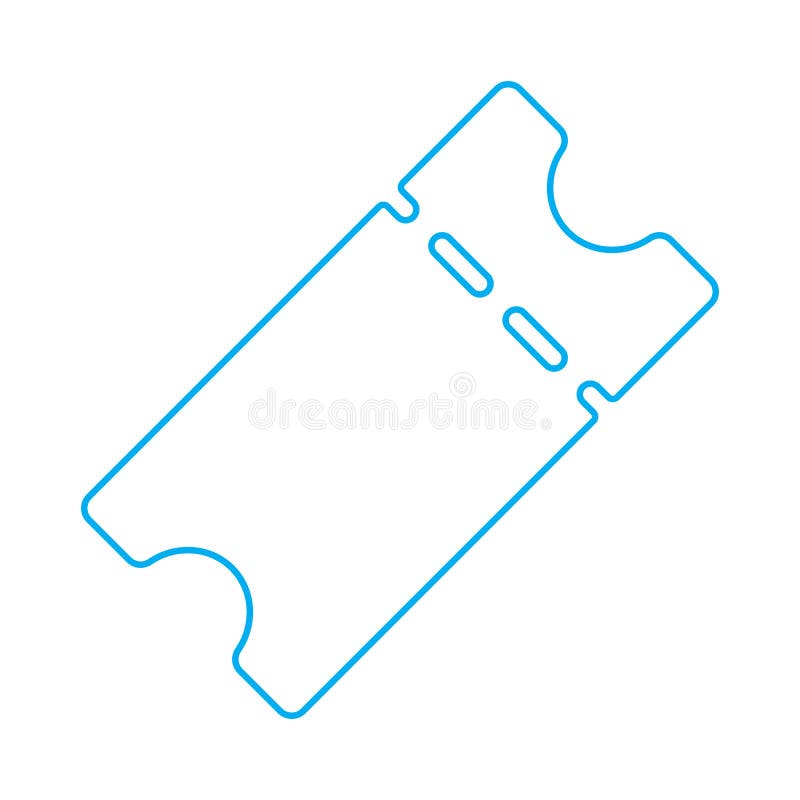 Eps10 Blue Vector Ticket Line Icon Stock Illustration - Illustration of ...