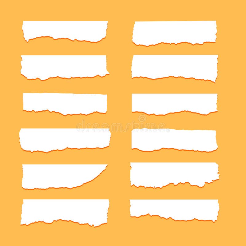 Collection of Torn Ripper Paper Sheet Textures Stock Vector ...