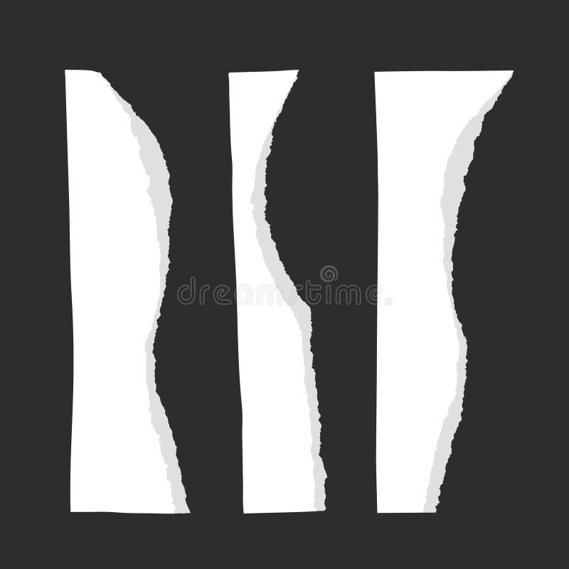 Set of Torn Ripped Paper Sheets Texture Stock Vector - Illustration of ...