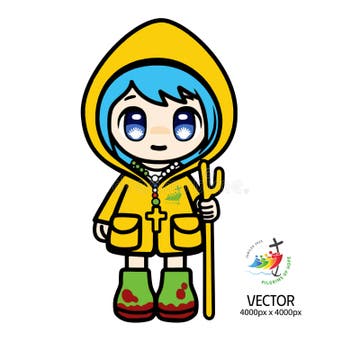 Luce Vatican Mascot for Jubilee 2025 Vector, Pilgrim of Hope the Pope ...