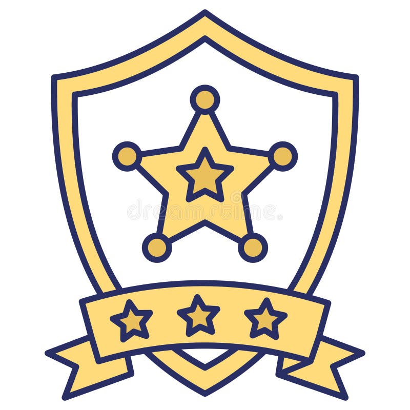 Police Badge Which Can Easily Modify or Edit Stock Vector ...