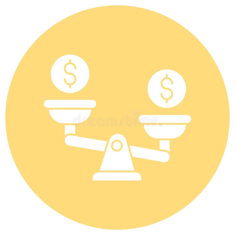 Dollar Balance Scale Which Can Easily Modify or Edit Stock Vector ...