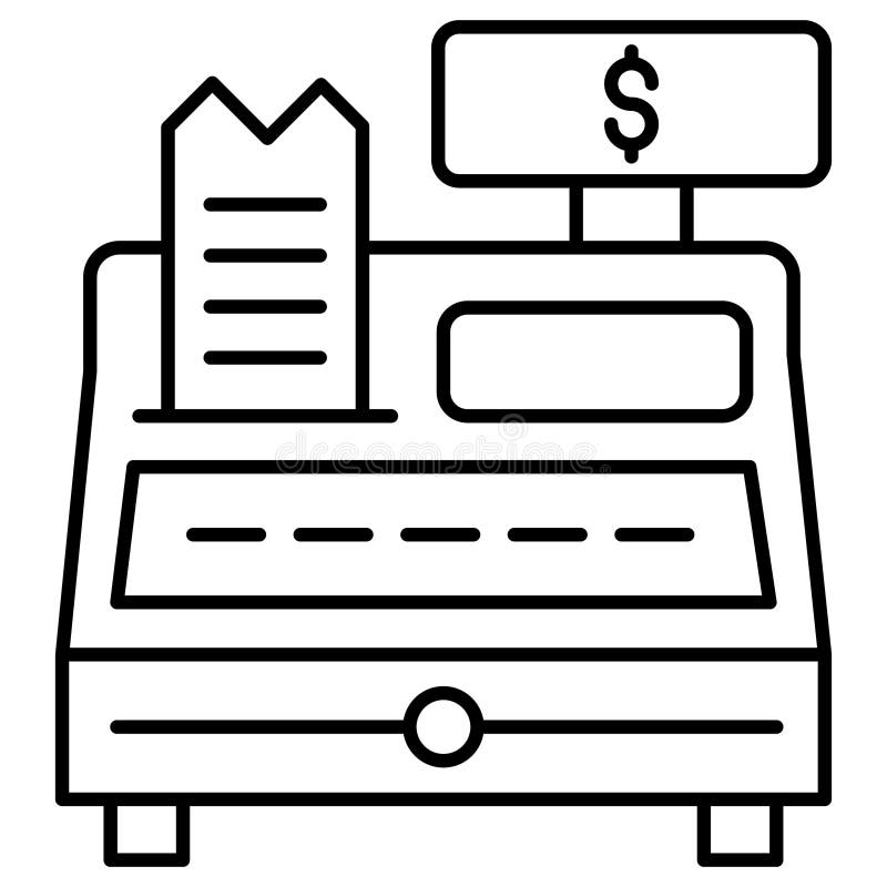 Cash Register Which Can Easily Modify or Edit Stock Vector ...