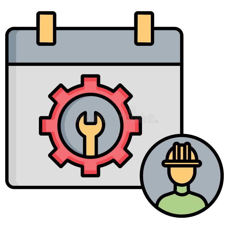 Schedule Maintenance Which Can Easily Modify or Edit Stock Vector ...