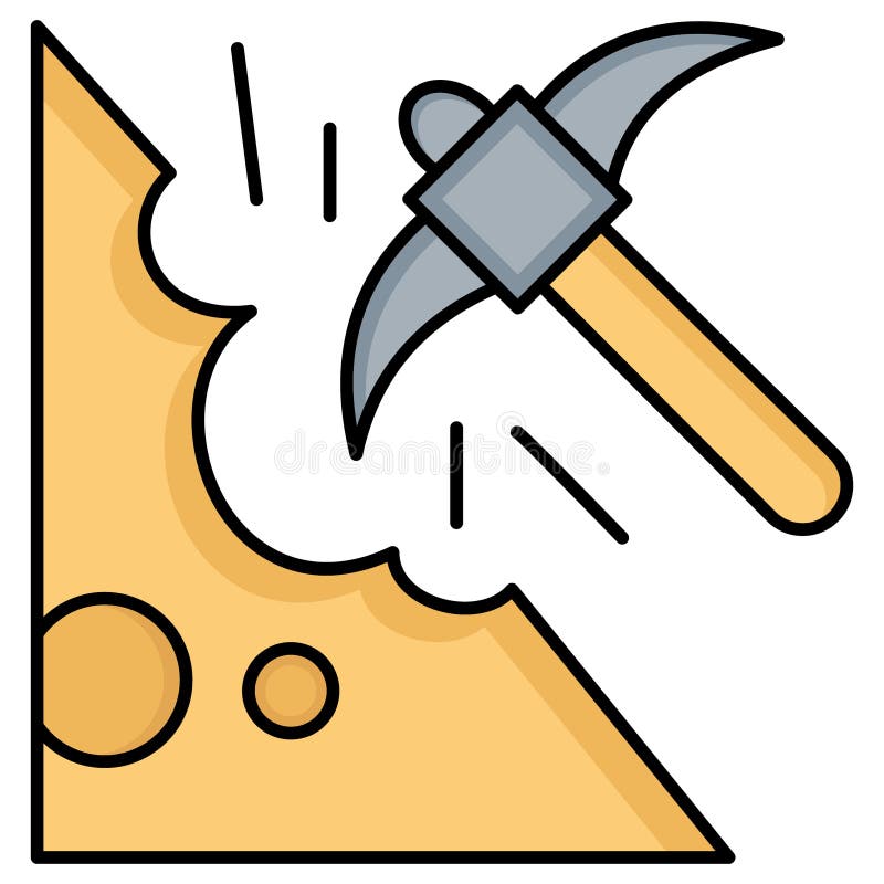 Pick Ax Which Can Easily Modify or Edit Stock Vector - Illustration of ...