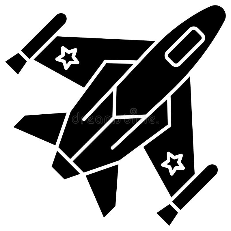 Fighter Jet Which Can Easily Modify or Edit Stock Vector - Illustration ...