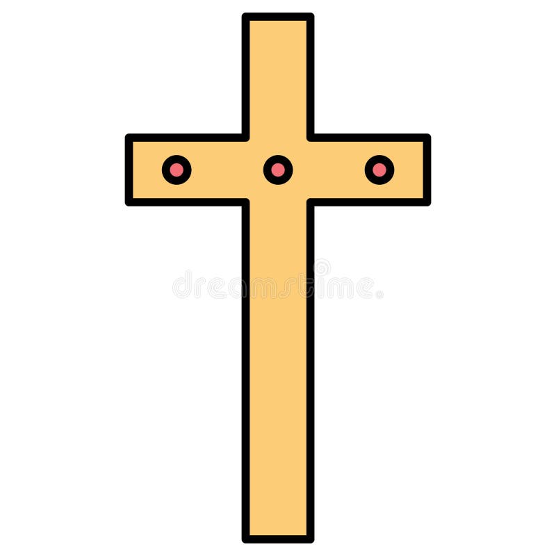 Cross Which Can Easily Modify or Edit Stock Vector - Illustration of ...