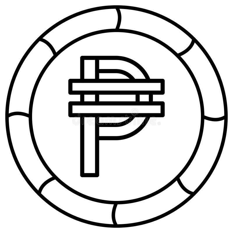 Peso Coin Which Can Easily Modify or Edit Stock Illustration ...