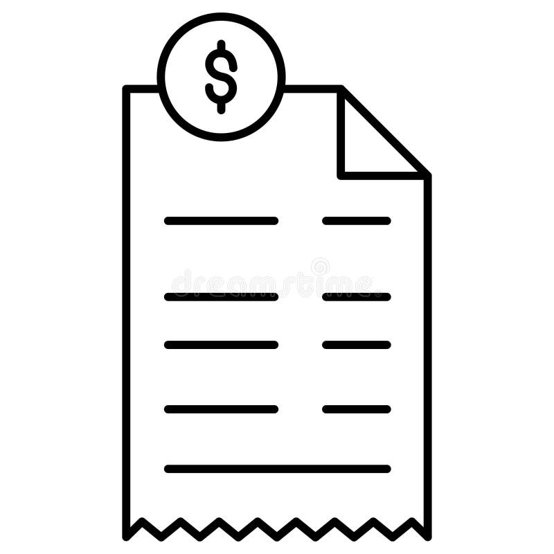 Receipt Which Can Easily Edit or Modify Stock Vector - Illustration of ...