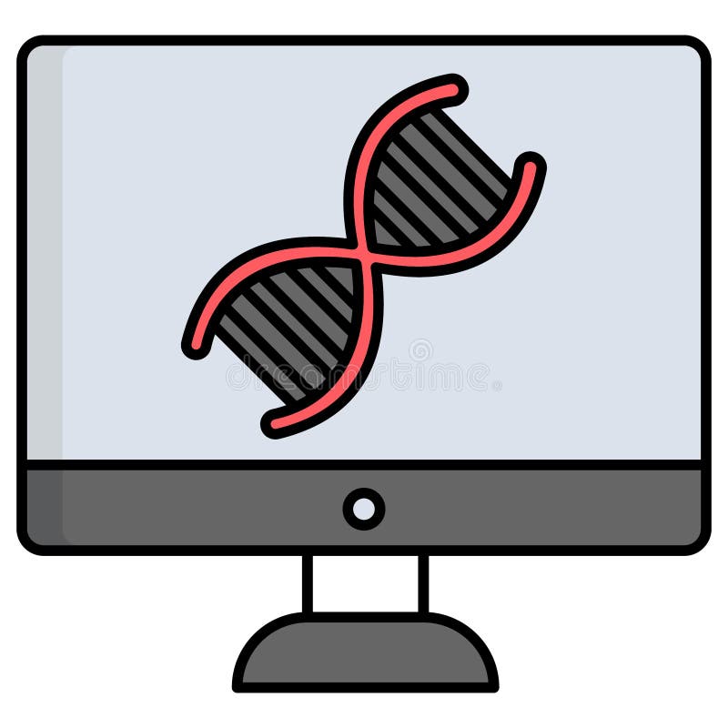 Dna Computer Which Can Easily Modify or Edit Stock Vector ...