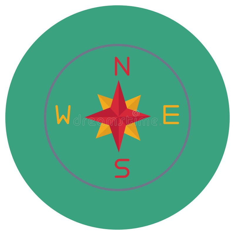 Compass Which Can Easily Modify or Edit Stock Vector - Illustration of ...