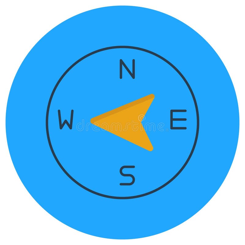 West Direction Which Can Easily Modify or Edit Stock Vector ...