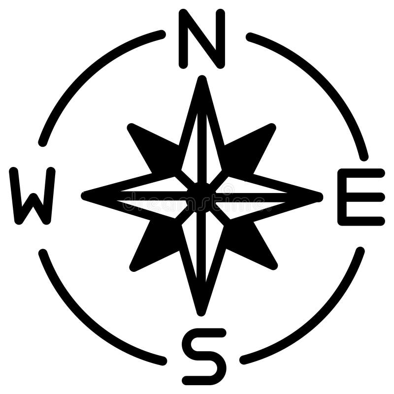 Cardinal Point Which Can Easily Modify or Edit Stock Illustration ...