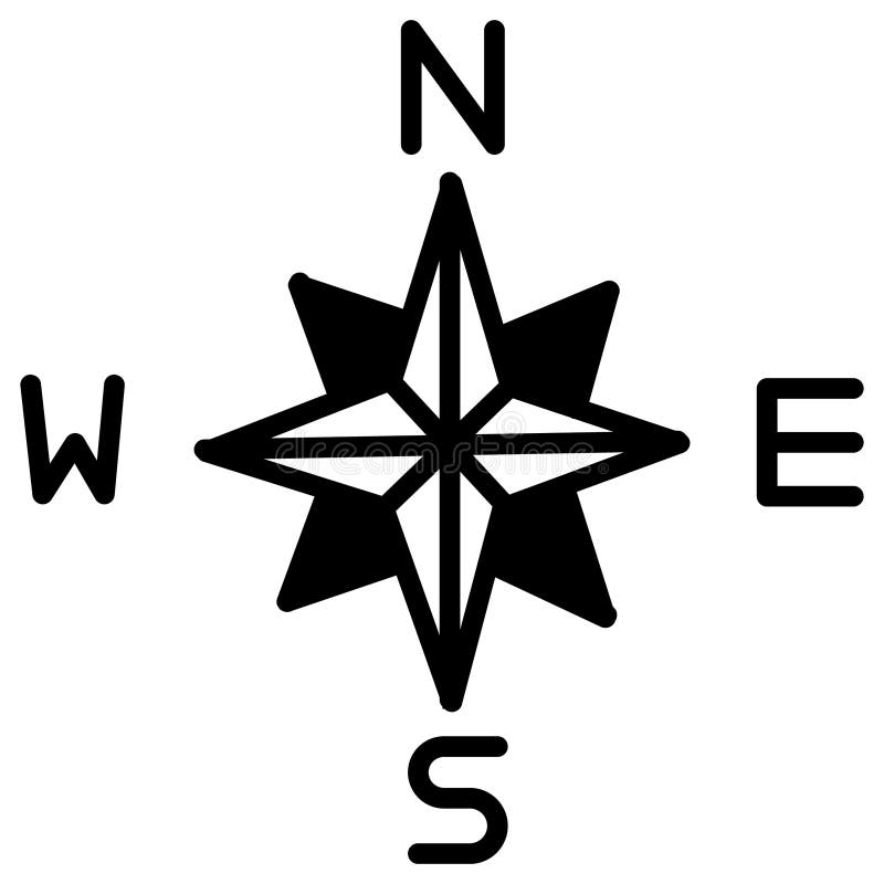 Cardinal Point Which Can Easily Modify or Edit Stock Illustration ...